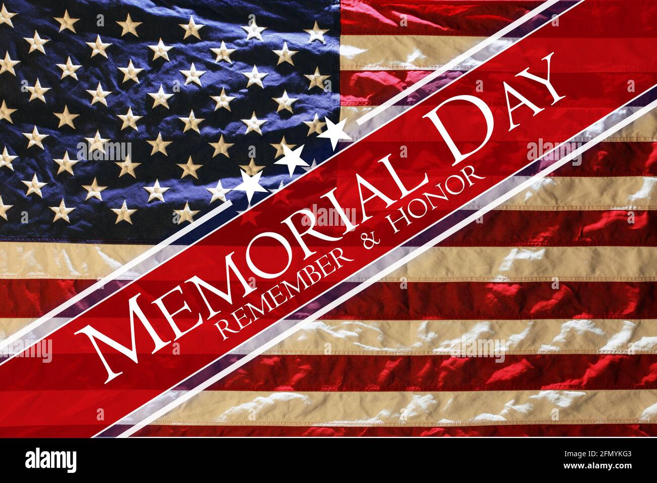 American flag Memorial day background Stock Photo - Alamy