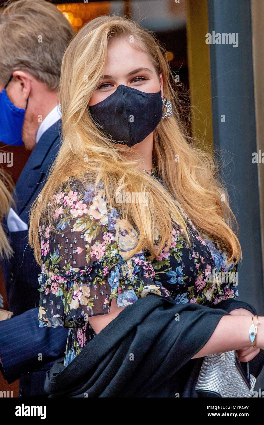 Amsterdam, The Netherlands. 12th May, 2021. Princess Amalia at royal ...