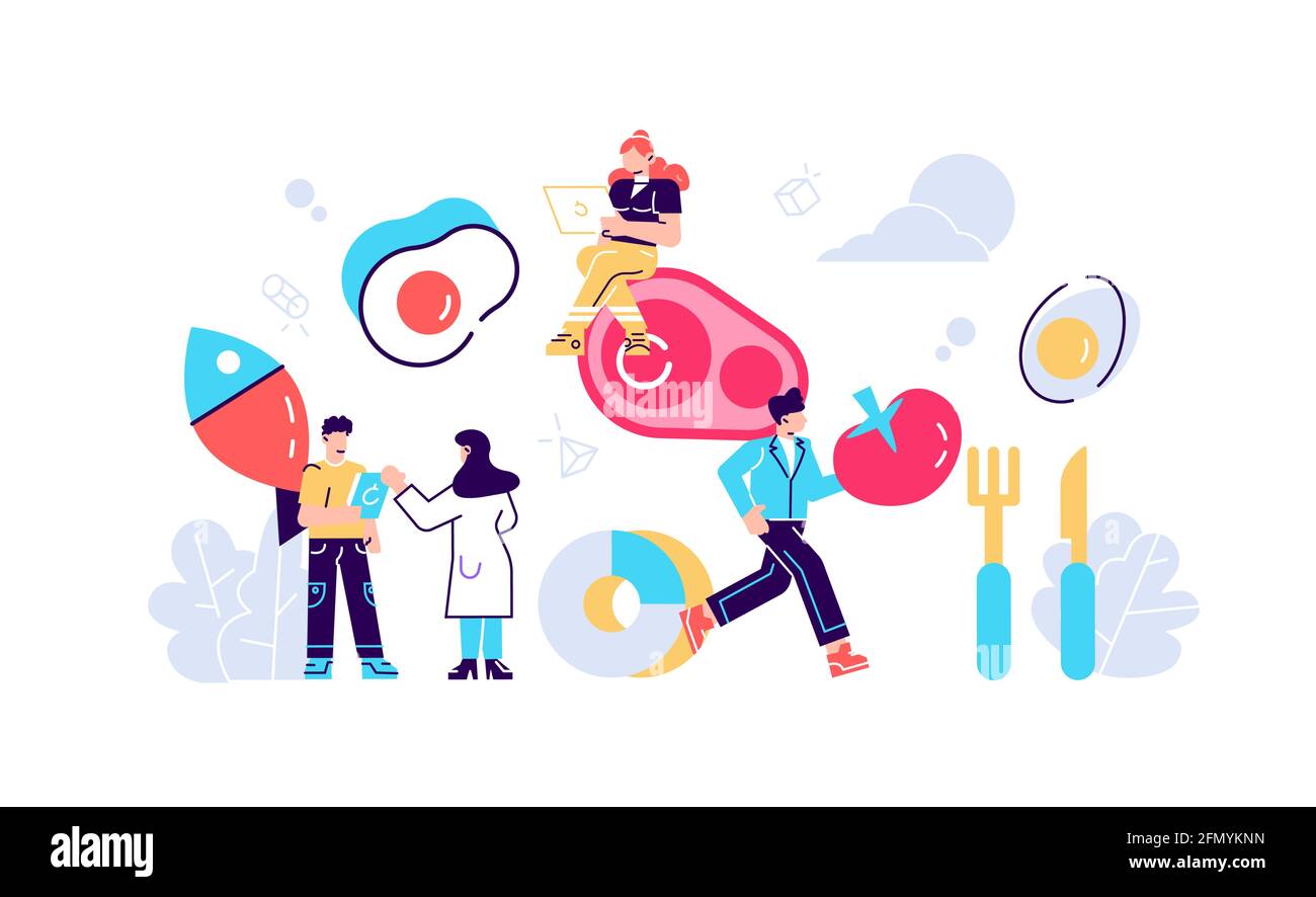 High fat low carb diet Stock Vector Images - Alamy