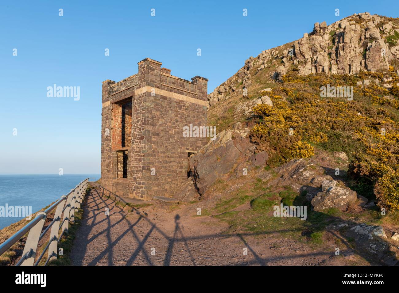 Landscape photo of the old coastguard watch tower at Hurlstone Point in ...