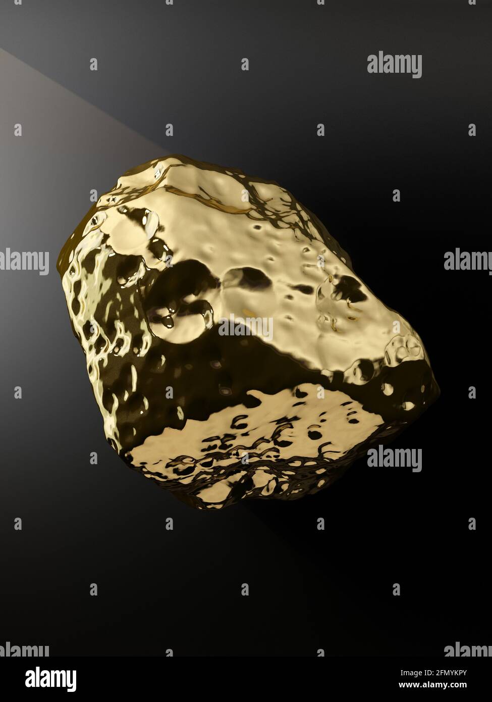 gold nugget on black background. 3d rendering Stock Photo - Alamy