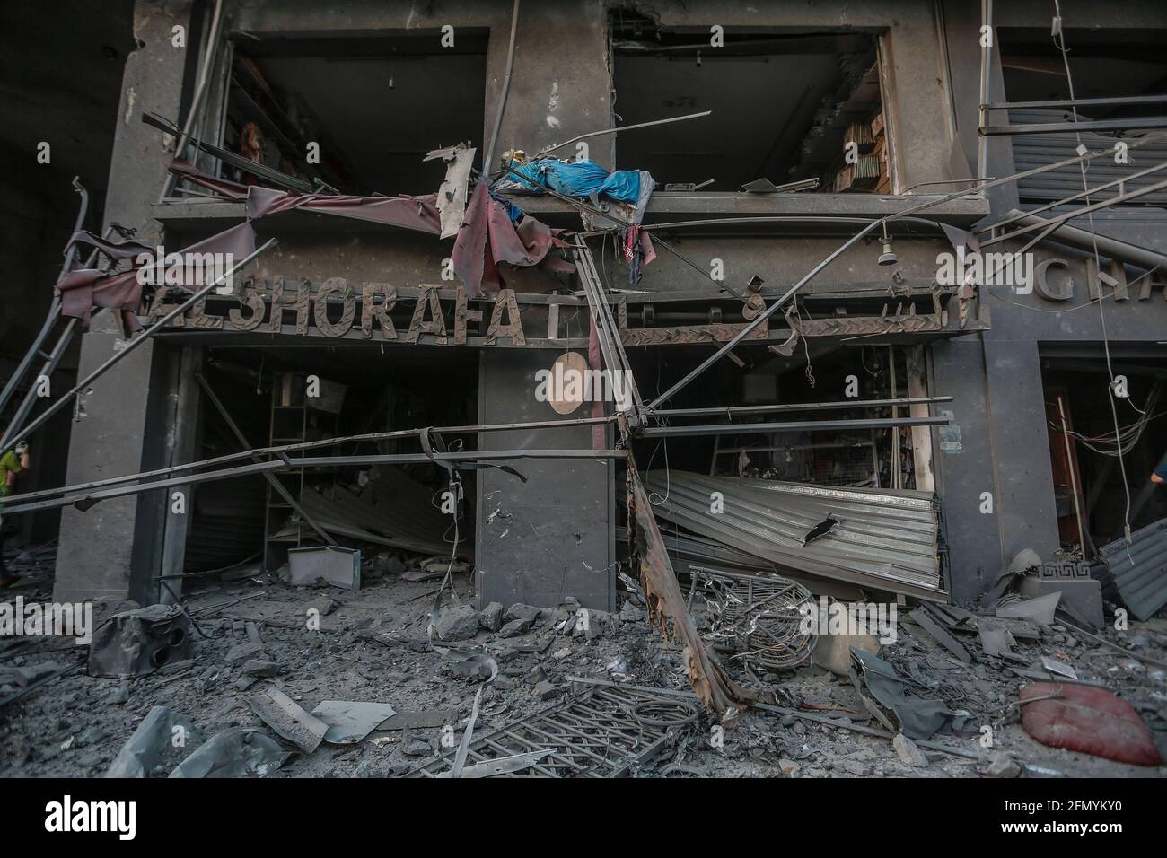 Gaza City, Palestinian Territories. 12th May, 2021. A picture shows the ...