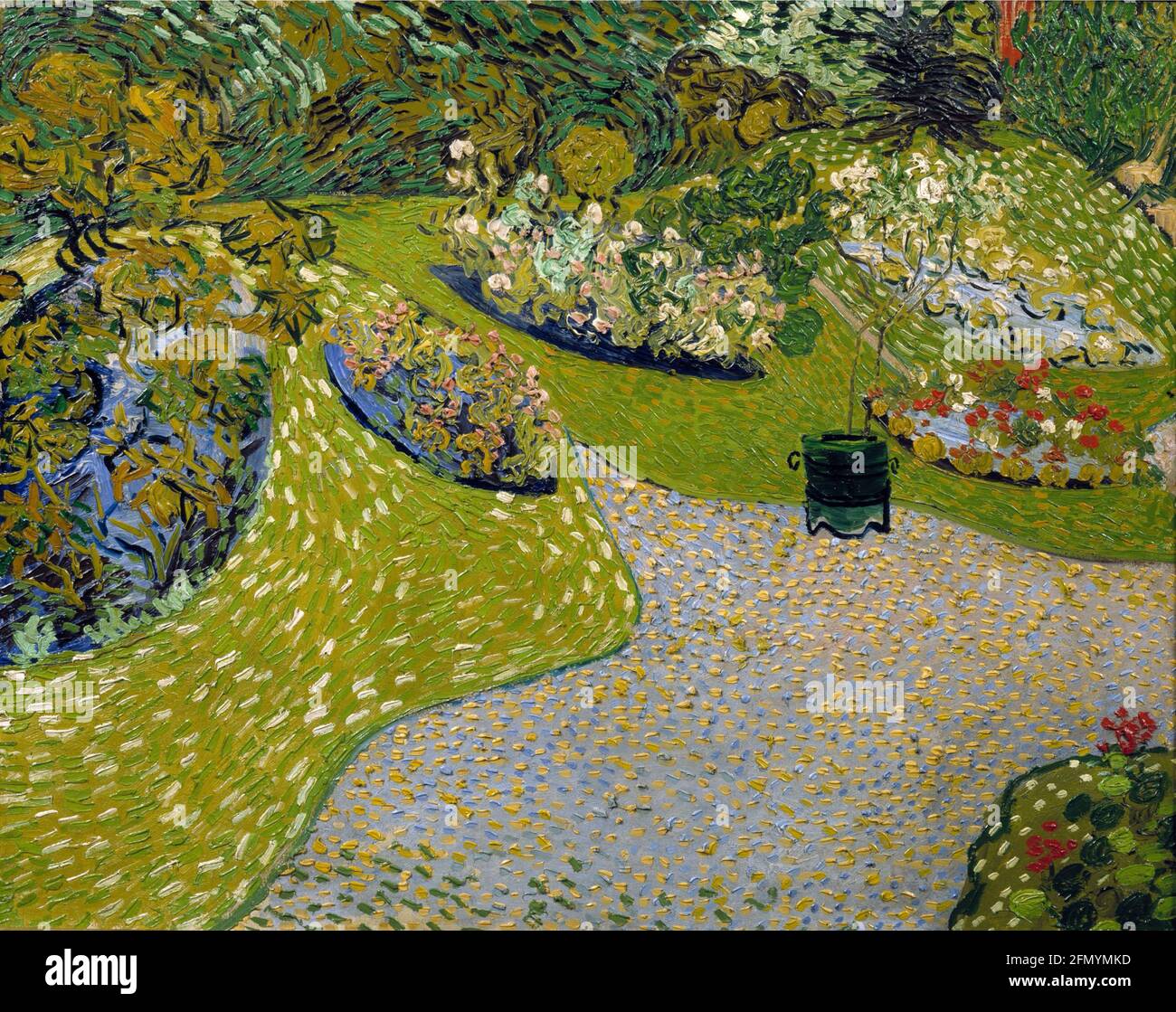 Vincent van Gogh artwork entitled Garden at Auvers from 1890. Colourful ...