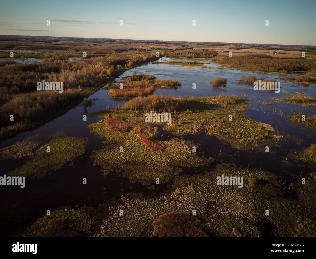Aerial view of a lake in Canada Stock Photo - Alamy