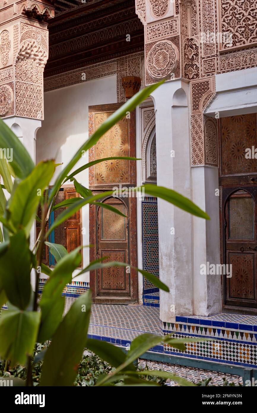 El Bahia Palace is visited by tourists from all world. It is an example ...