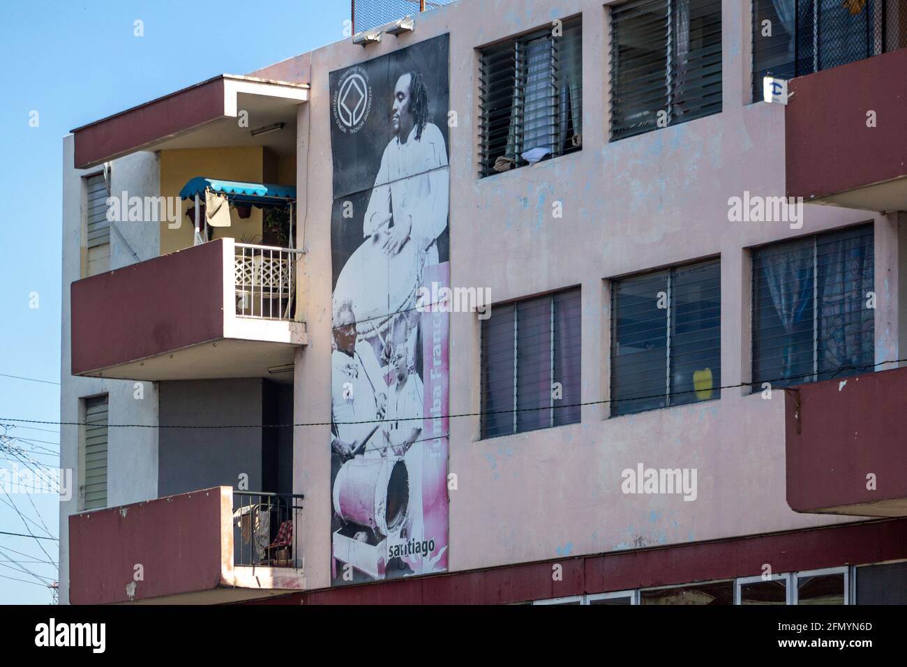 Apartment building with cultural billboard about French Style Rumba in ...