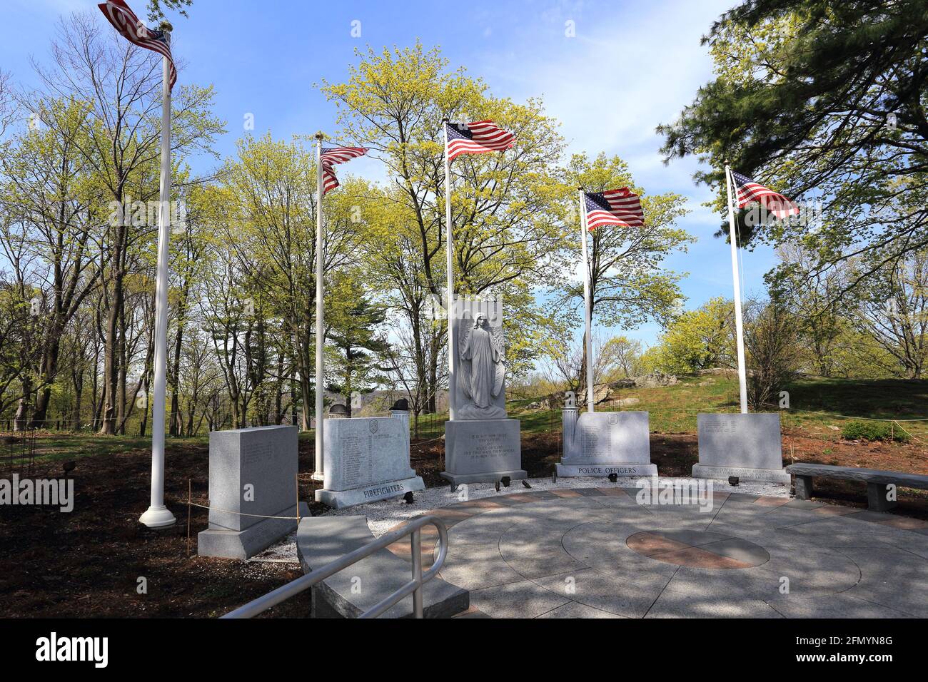 Police and Fire Department memorials Untermyer Park Yonkers New York ...