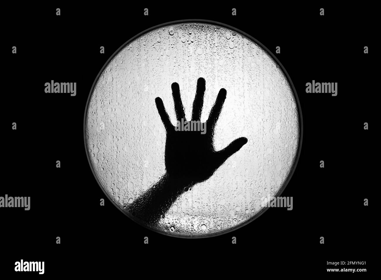 silhouette of hand in circle Stock Photo - Alamy