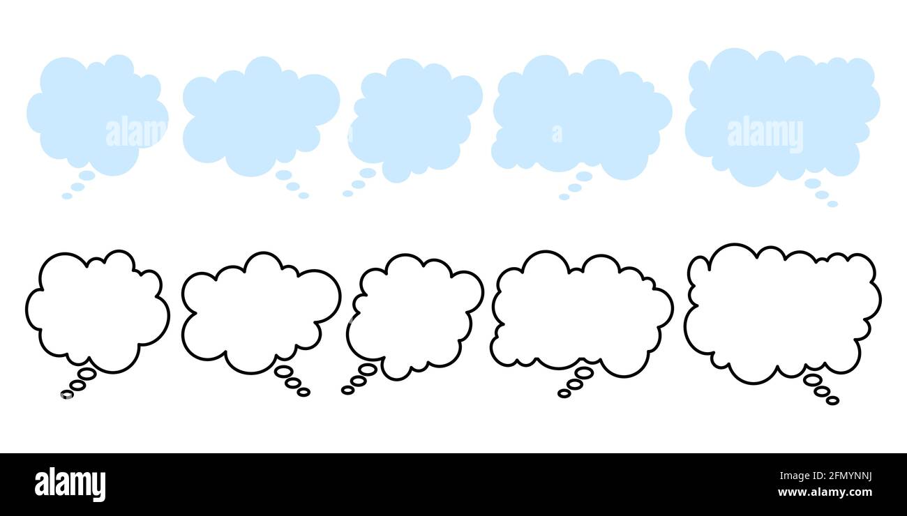 Cloud speech bubbles, great design for any purposes. Conversation talk ...