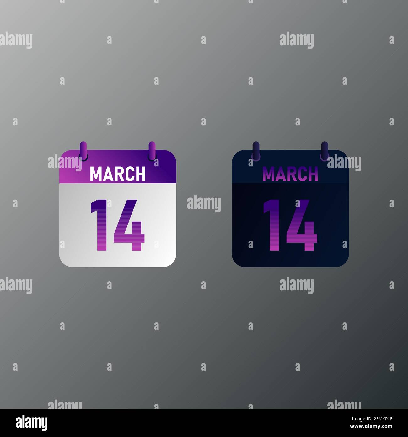 March daily calendar icon in flat design style. Vector illustration in ...