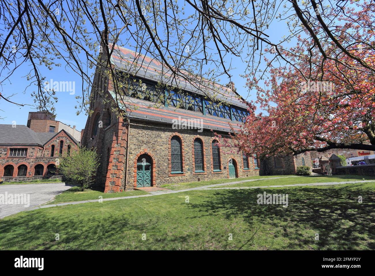 Historic St. Johns Episcopal Church Getty Square Yonkers New York Stock ...