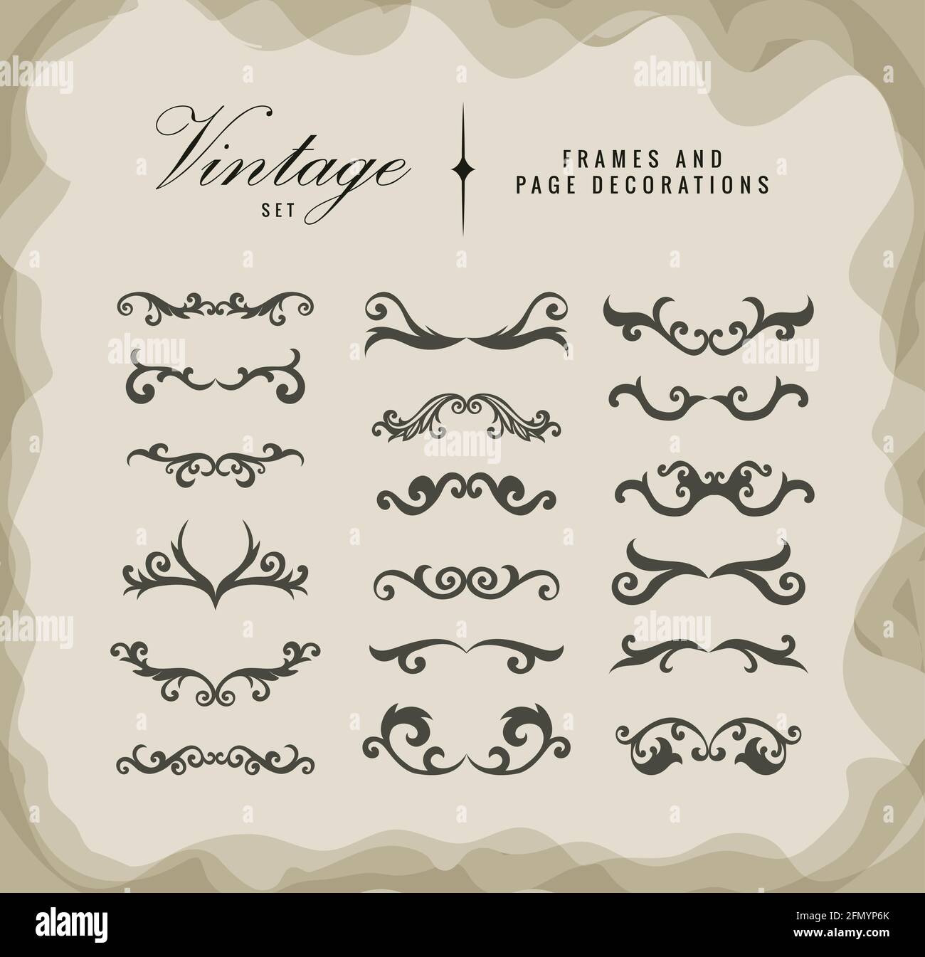 page decoration set Stock Vector Image & Art - Alamy