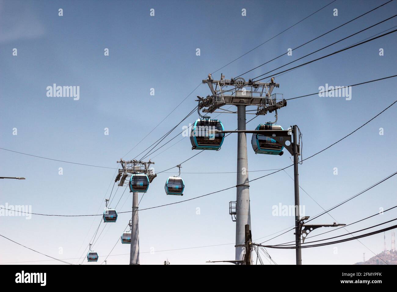 Mexico City Cableway in Ticoman Stock Photo - Alamy