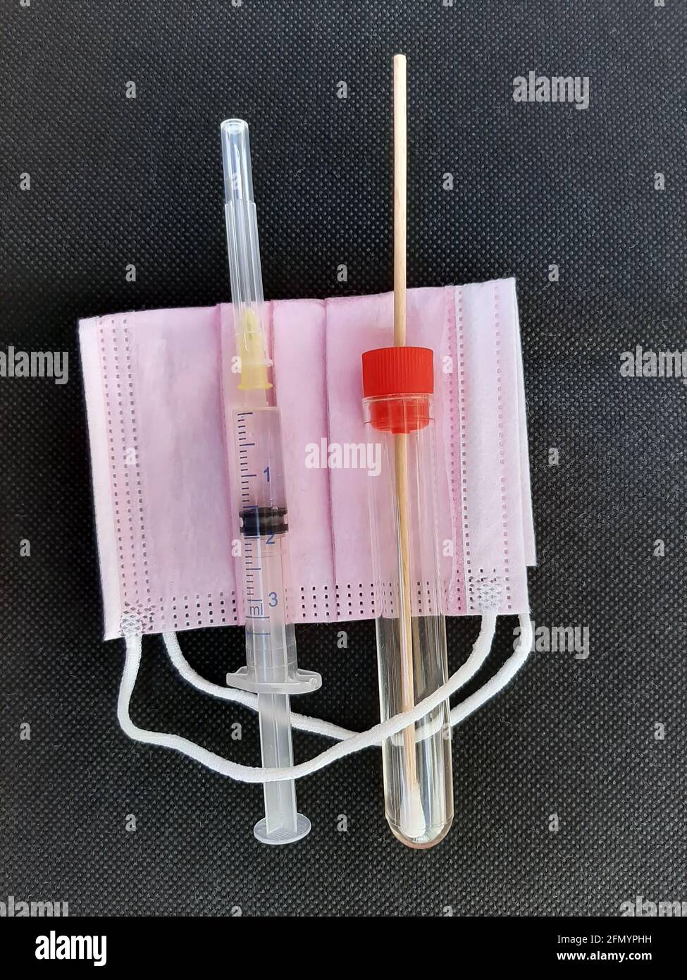 Medical test tools. Tools for medical tests. Syringe, swab and ...