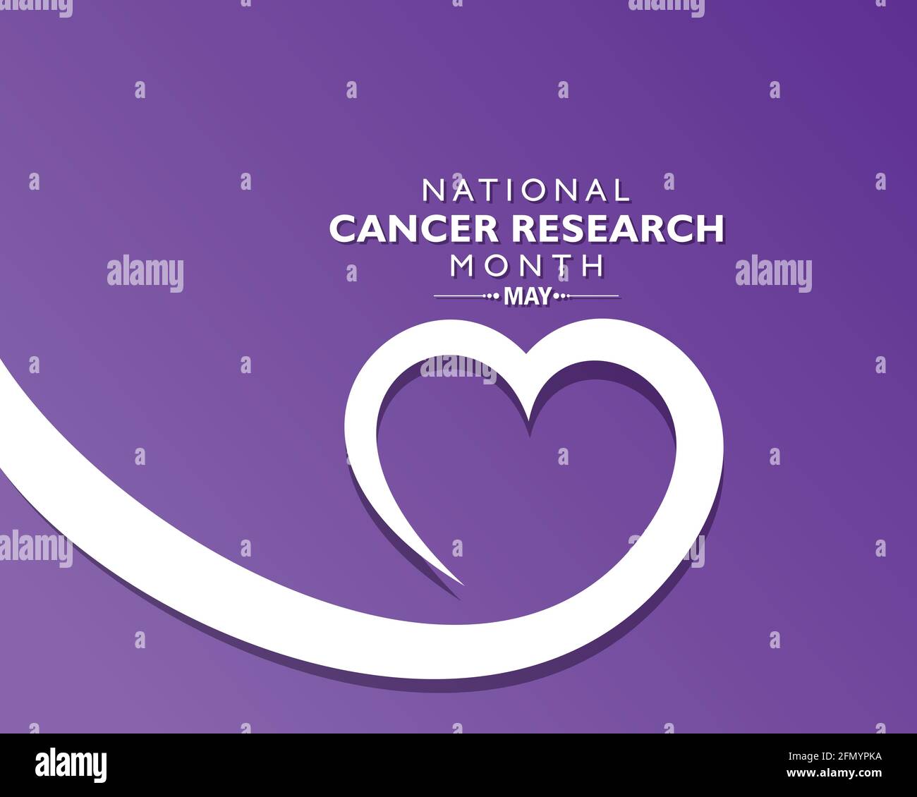 Vector Illustration of National Cancer Research Month observed in May ...