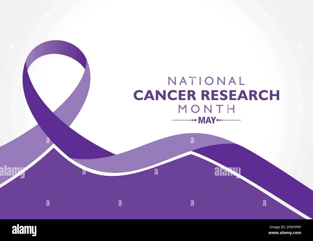 Lavender Cancer Ribbon Vector