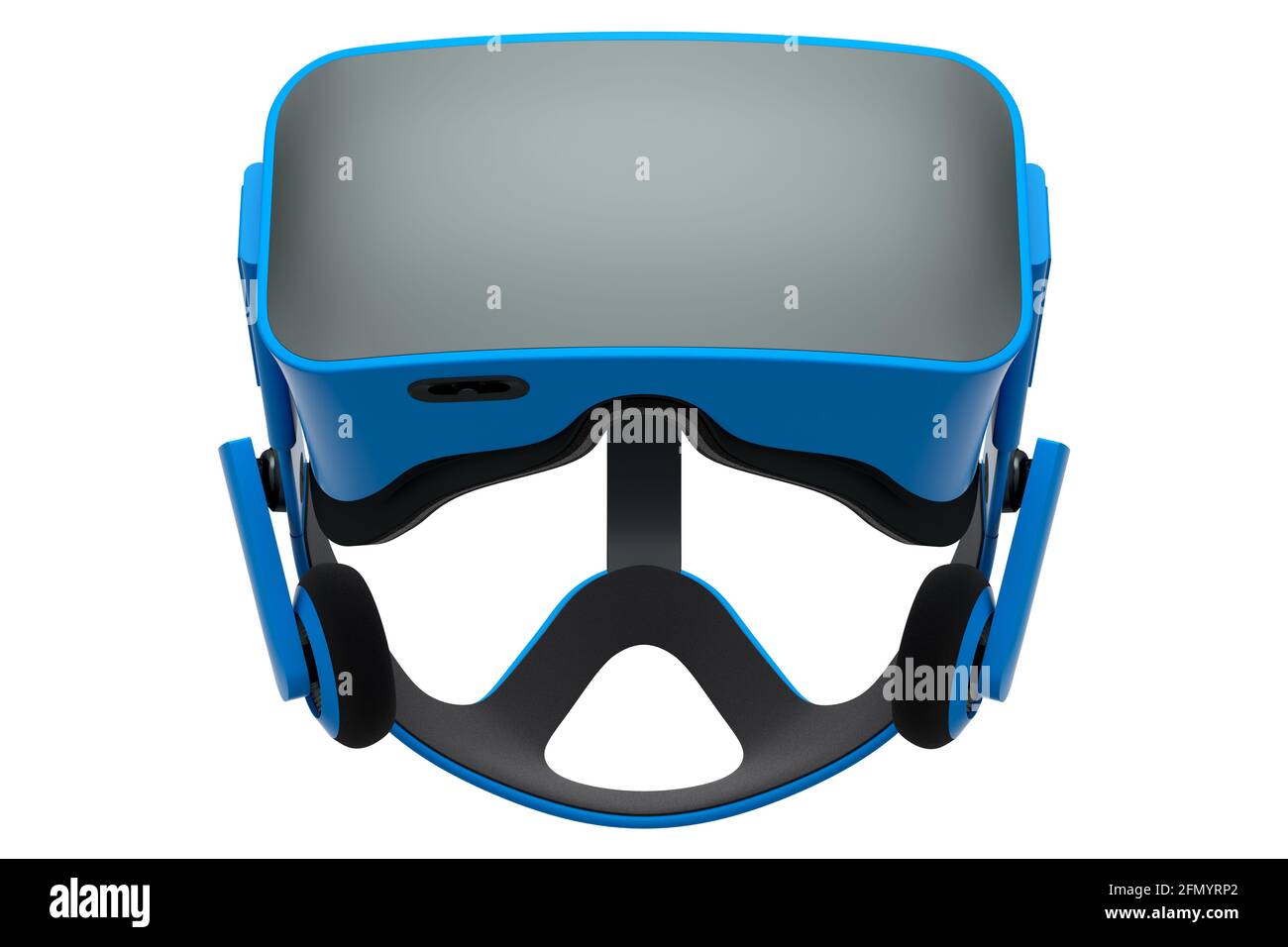 Virtual blue reality glasses isolated on white background. 3d rendering ...