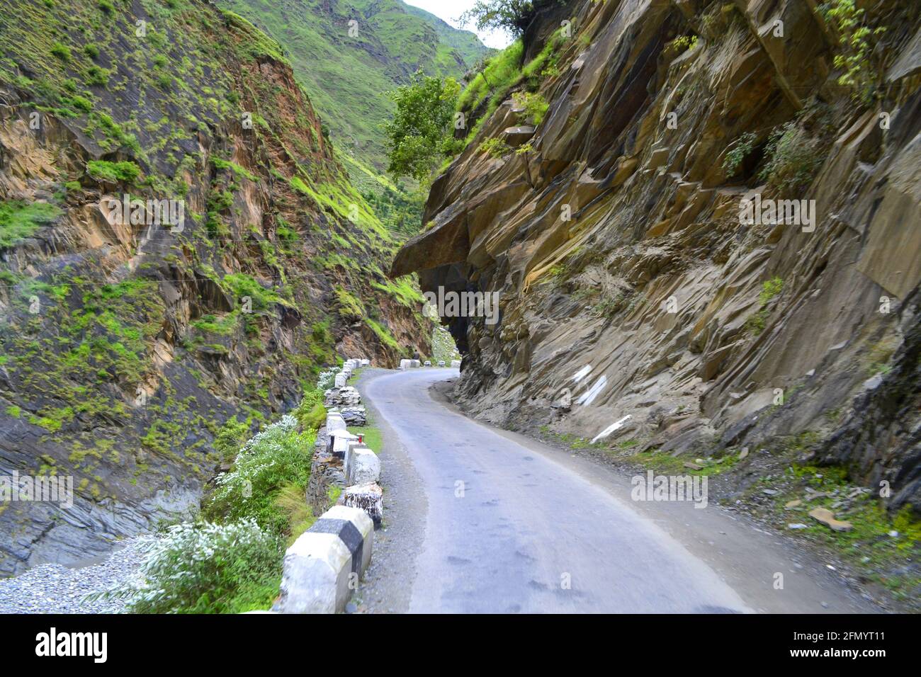 Beautiful View of Mountain Going to Manimahesh Yatra Stock Photo - Alamy