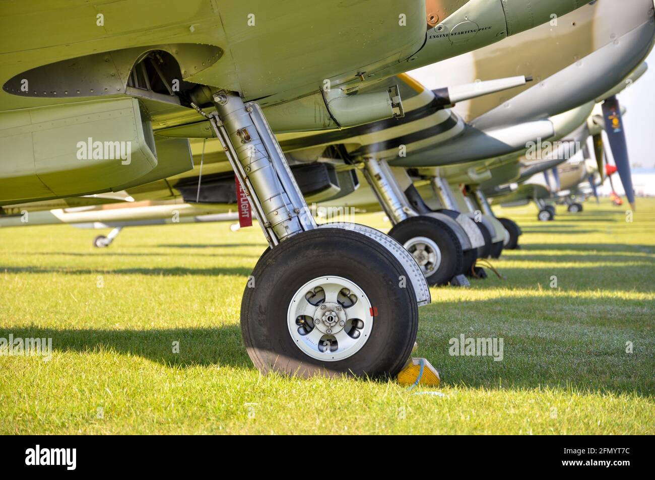 Undercarriage of restored Second World War Supermarine Spitfire fighter ...
