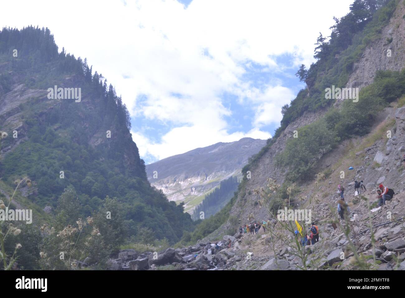Beautiful View of Mountain Going to Manimahesh Yatra Stock Photo - Alamy