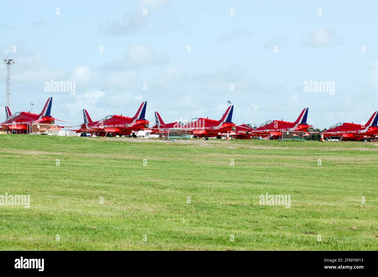 Red Arrows display team Stock Photo - Alamy