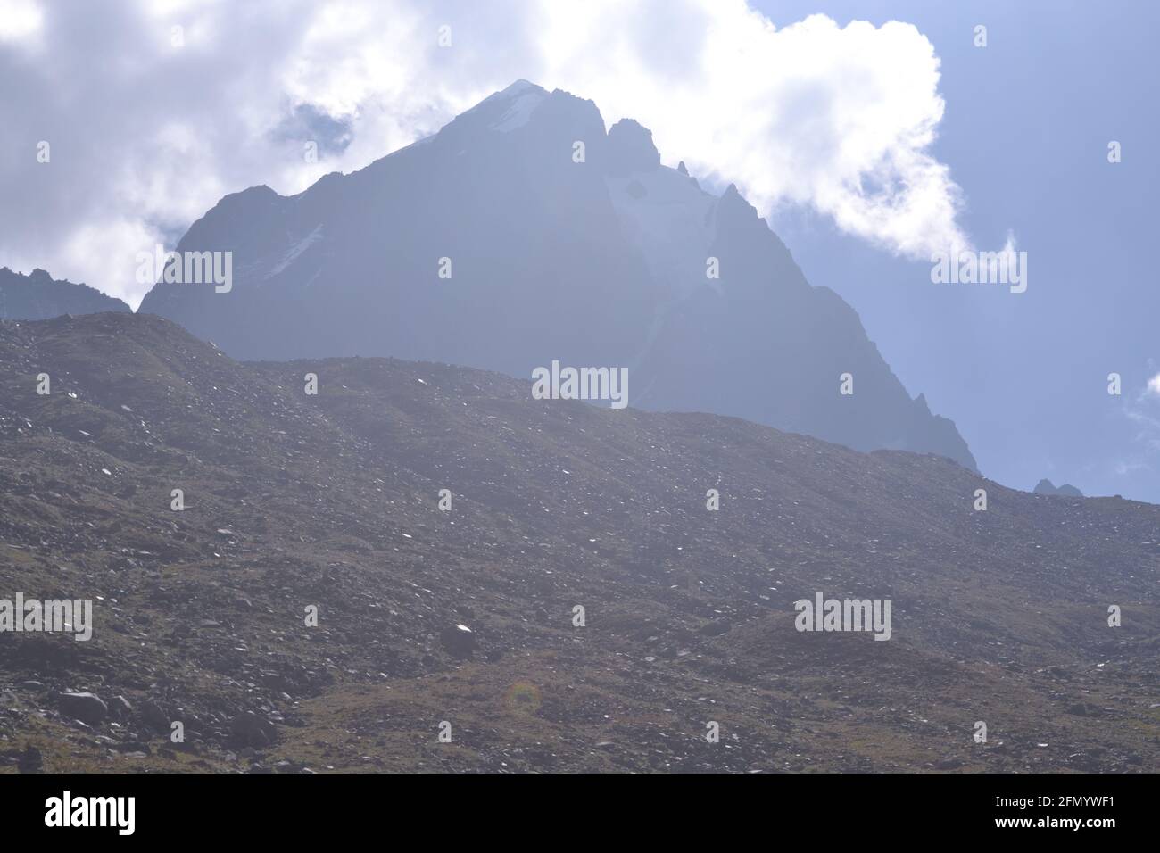 Beautiful View of Mountain Going to Manimahesh Yatra Stock Photo - Alamy