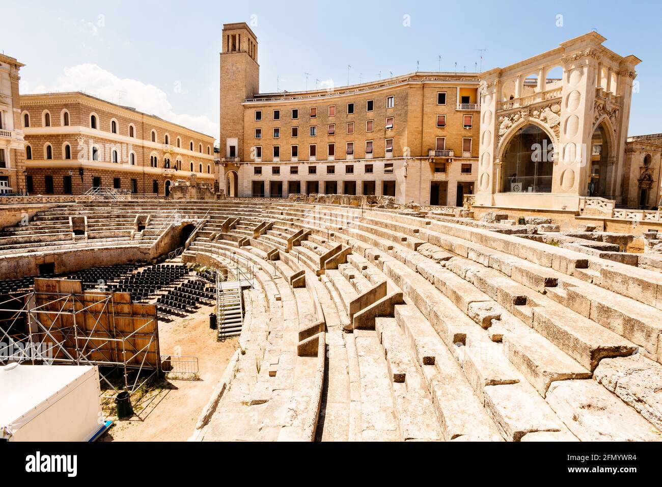 Roman amphitheater of Lecce, Italy. Roman monument located in the ...