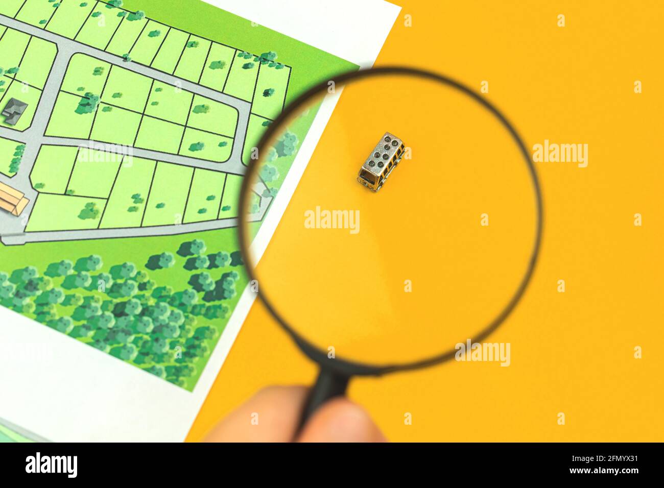 Searching car for relocation, family moving to new house concept ...