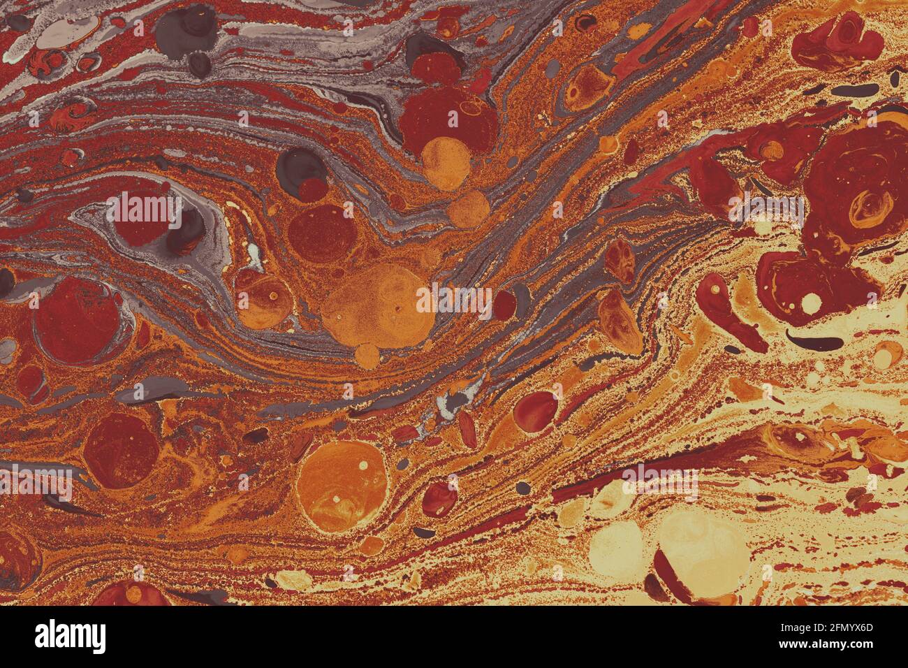 Abstract pattern with paints in the water Stock Photo - Alamy