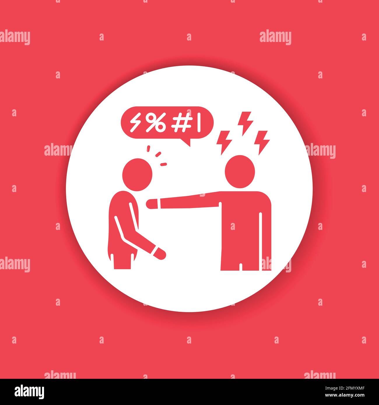 Insult black glyph icon. Verbal bullying. Harassment, social abuse and ...