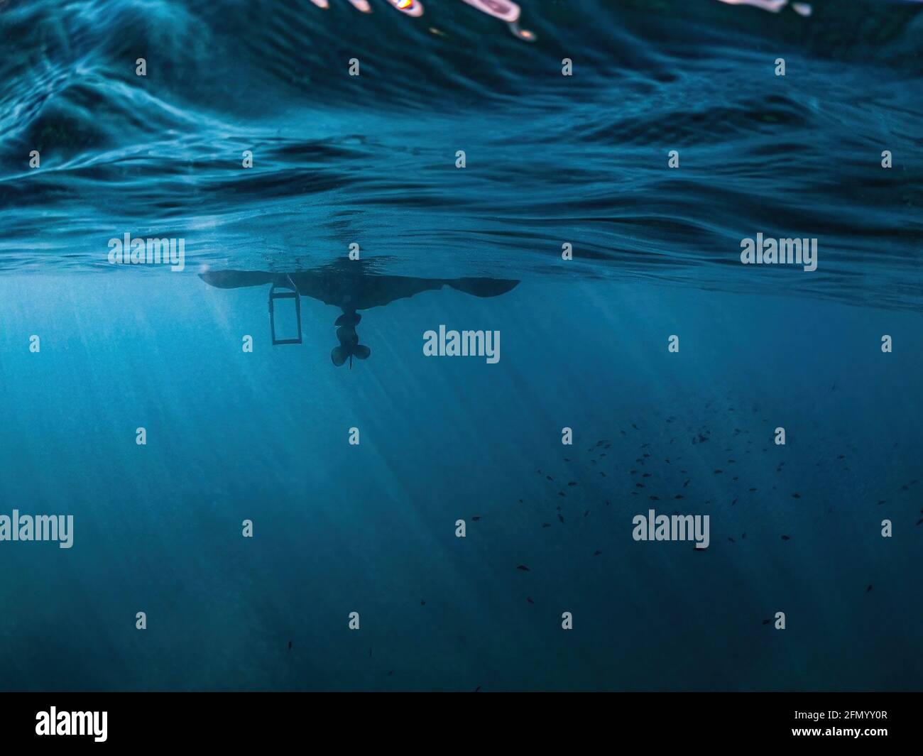 Boat Bottom Underwater