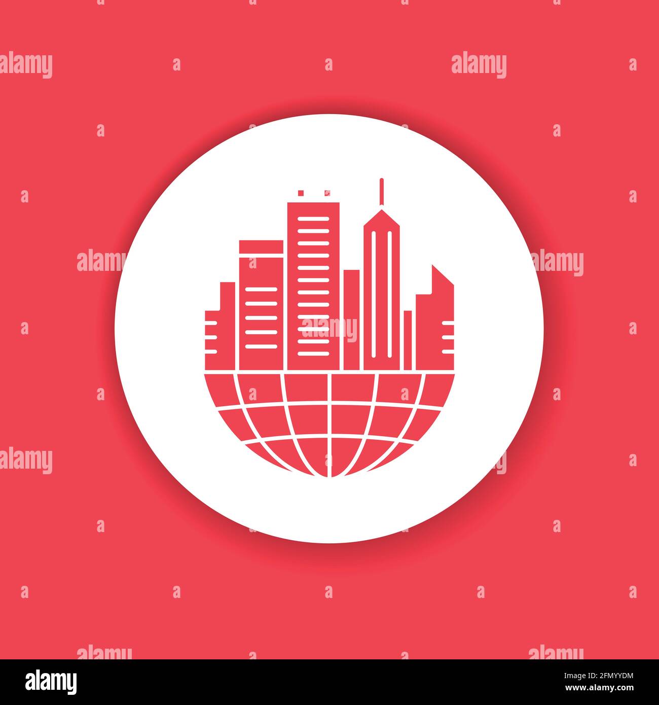 Urban sprawl black glyph icon. Urbanization. Expansion of megalopolises ...