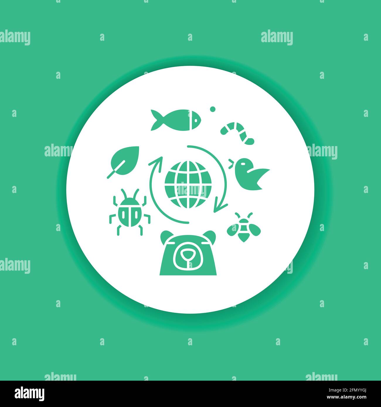 Biodiversity black glyph icon. Environmental protection. Sign for web ...