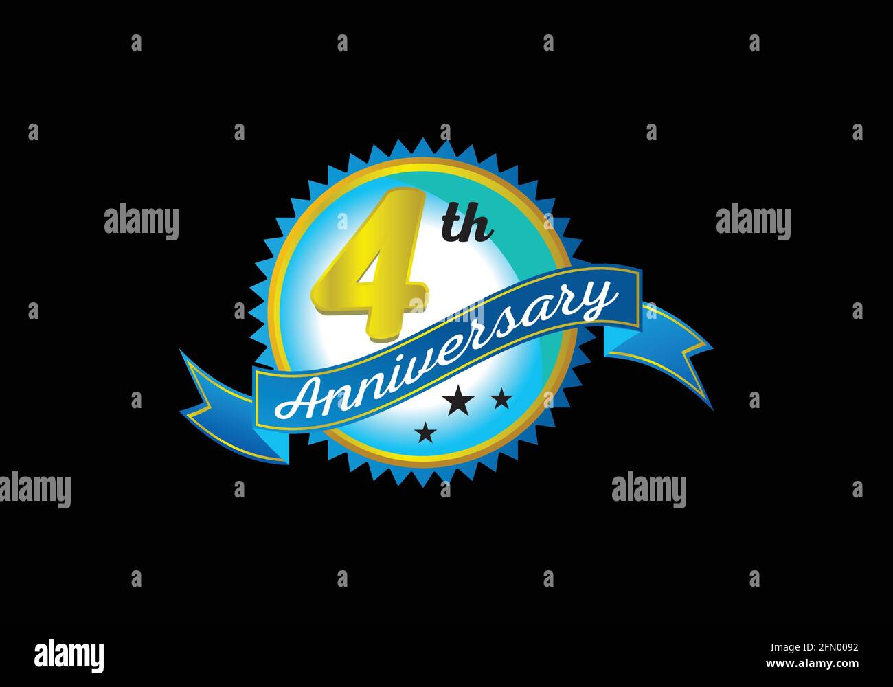 4th Anniversary Logo Vector