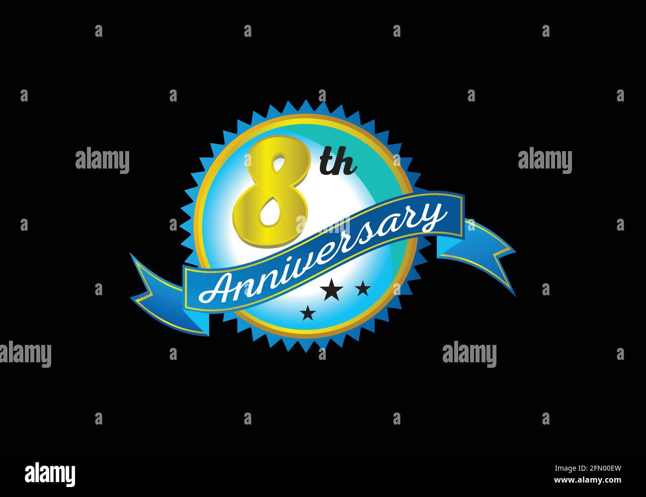8th anniversary logo design vector template Stock Vector Image & Art ...