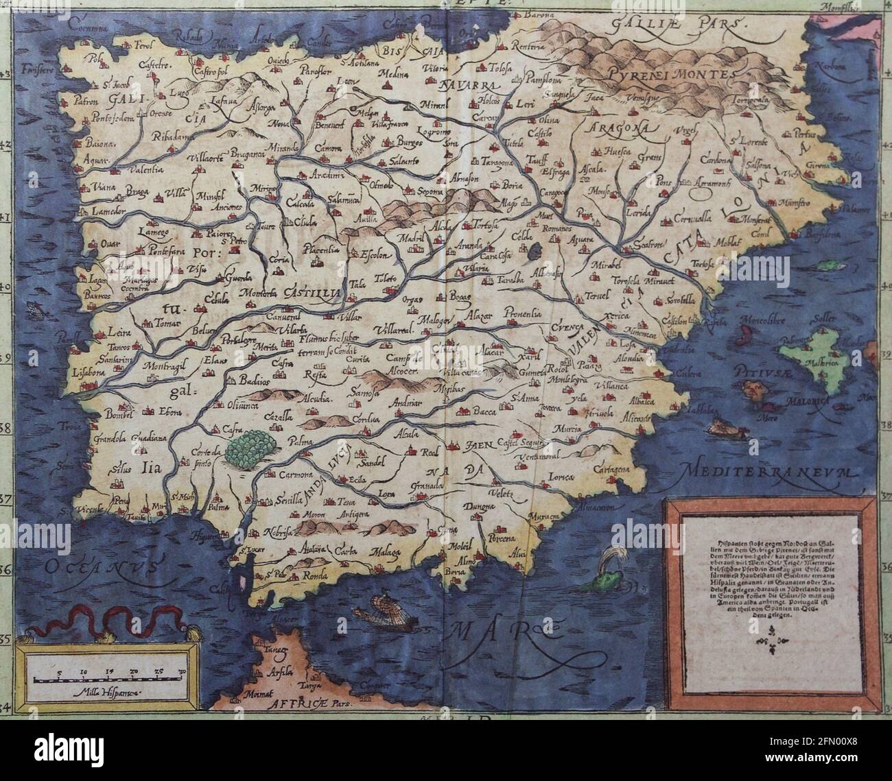 Iberian Peninsula Map Spain High Resolution Stock Photography and ...