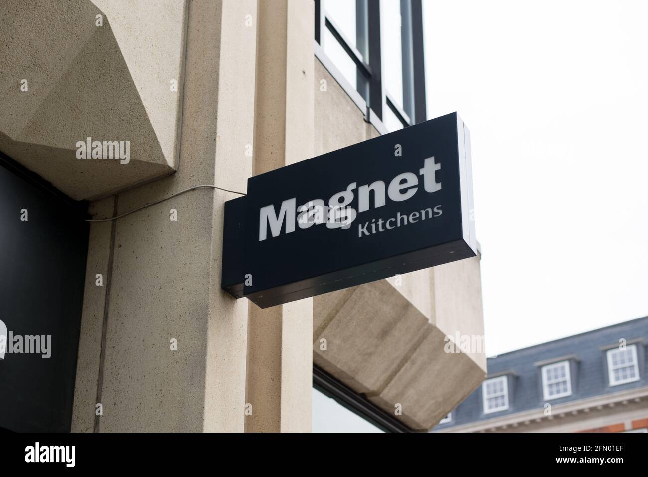 Black Logo Shop Sign Brand Magnet Kitchens Stock Photo - Alamy