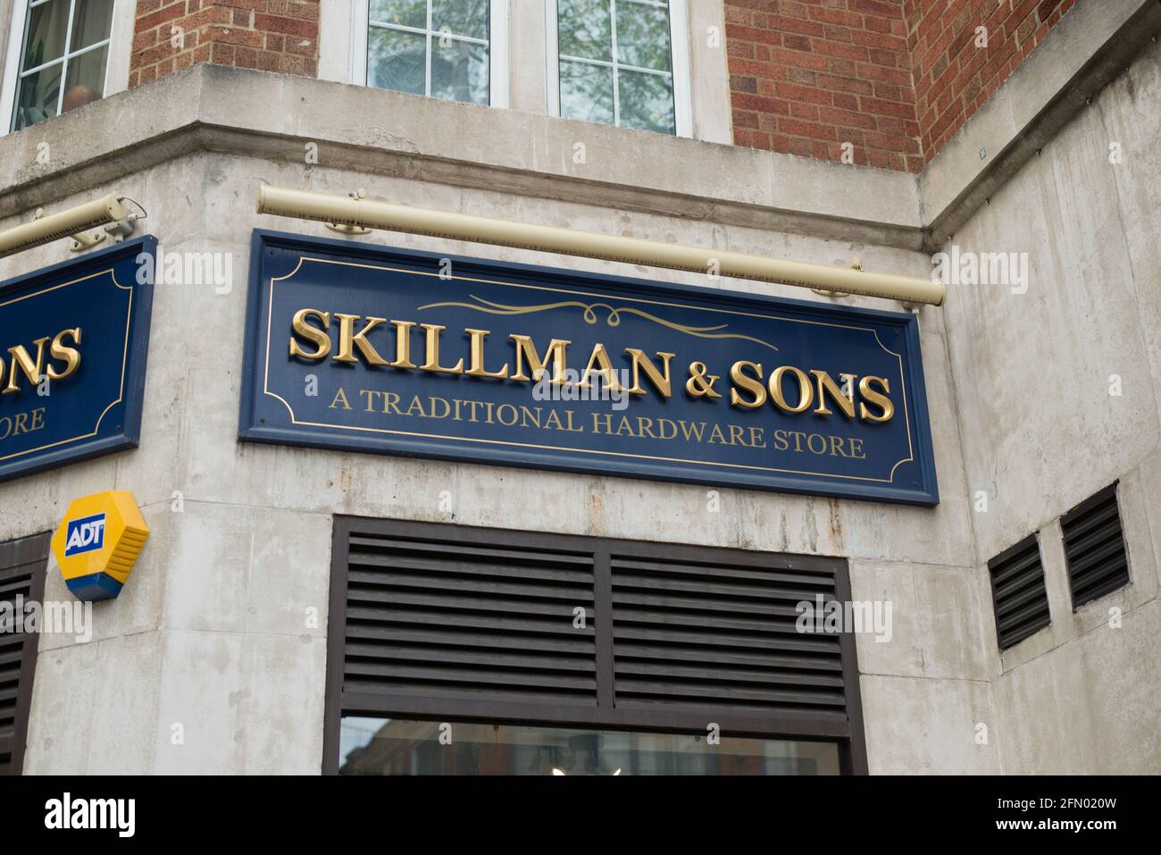 Traditional Classical Blue Logo Shop Sign Brand Skillman & Sons Stock ...