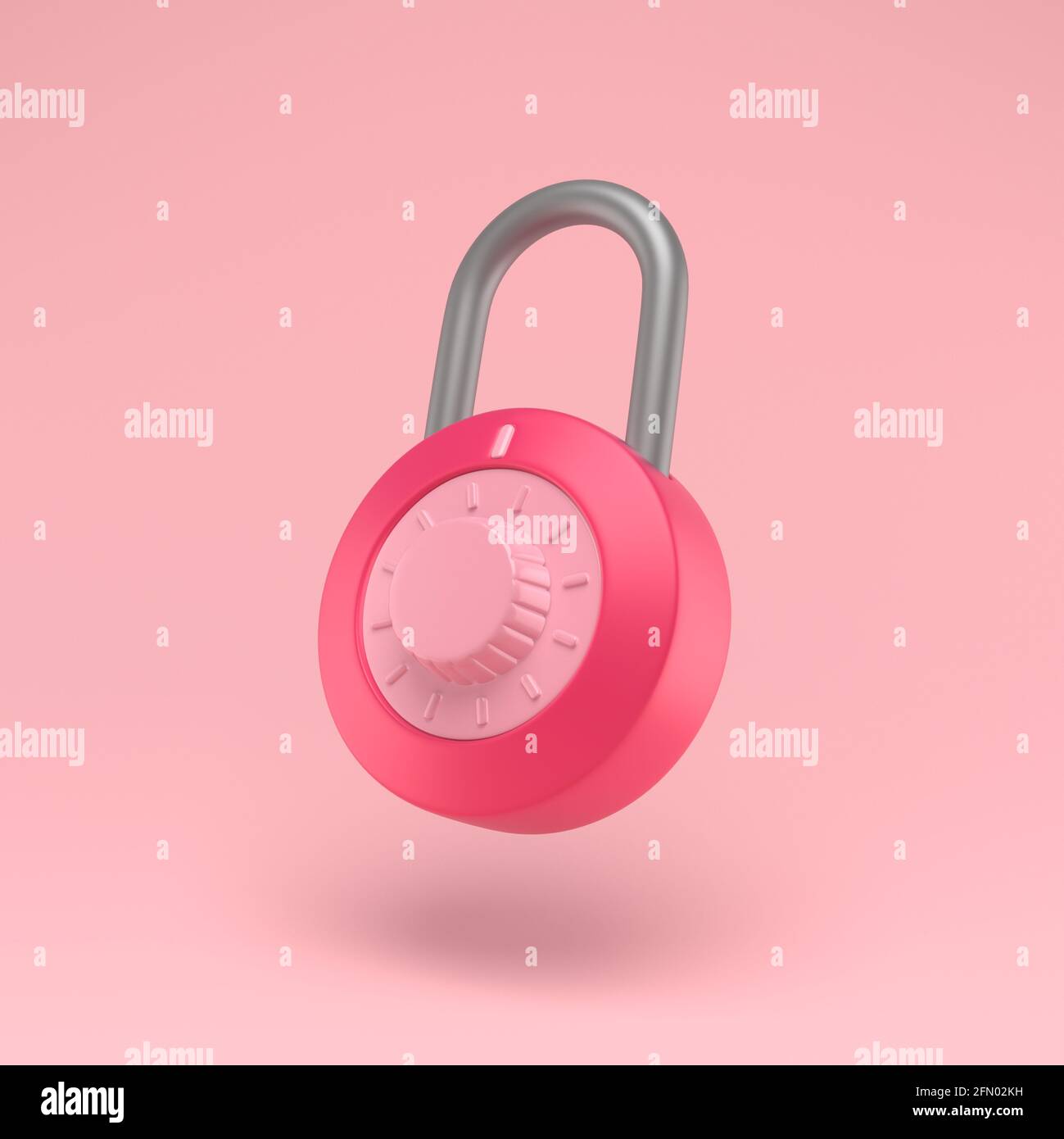 Padlock icon simple 3d illustration on pastel abstract background. Lock ...