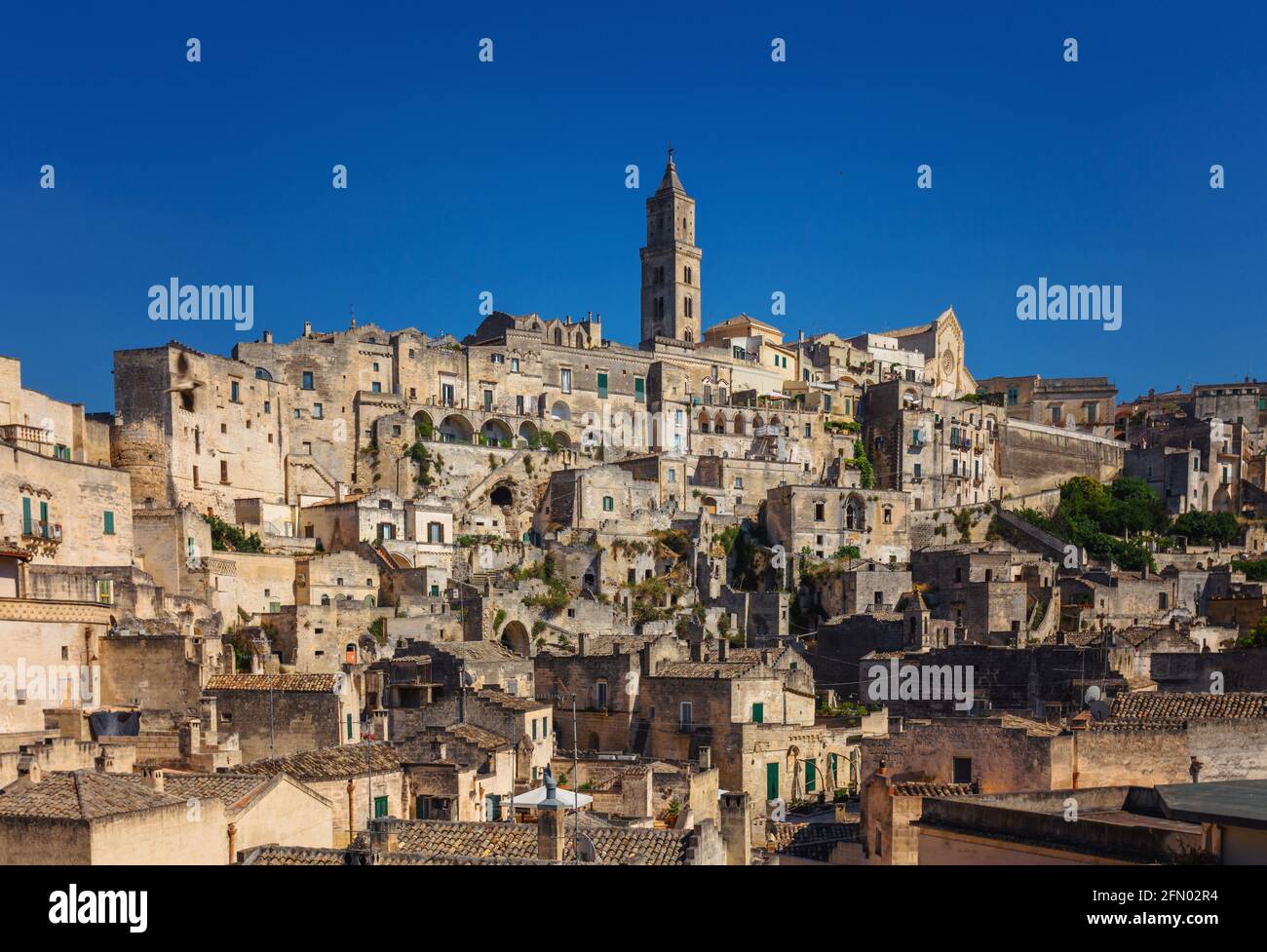 Panorama of famous Italian city Matera. Matera city in the region of ...