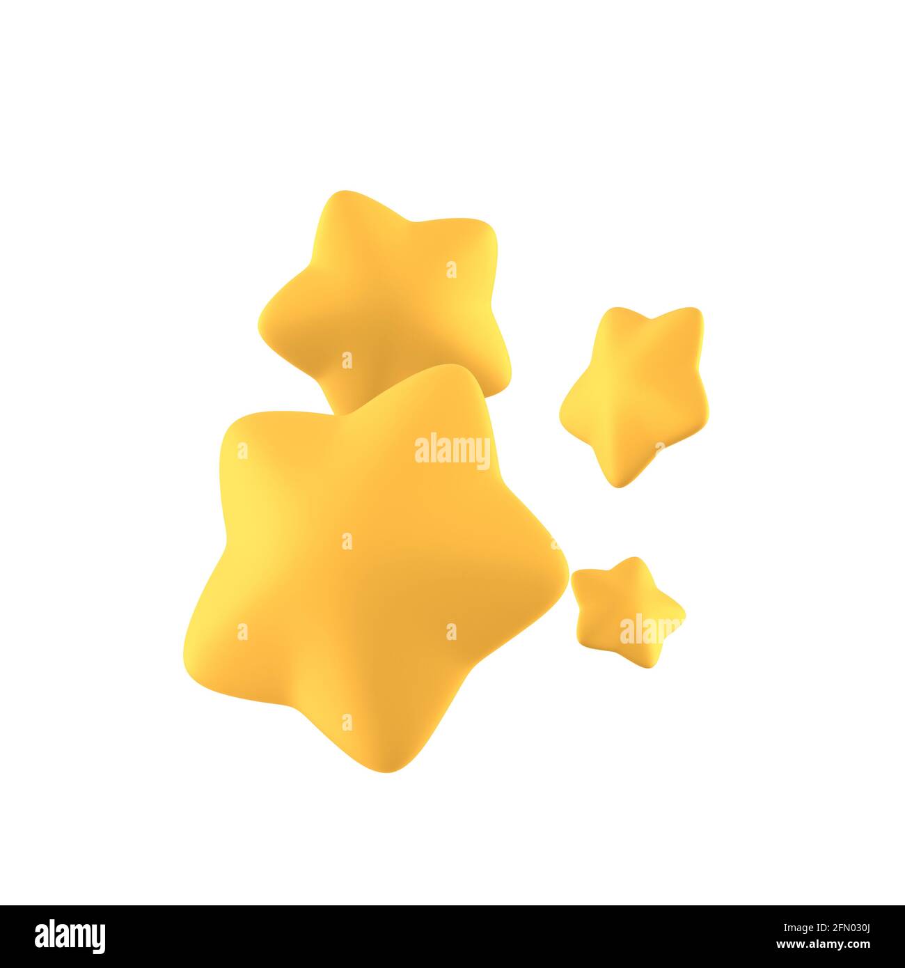 Rate stars emoji icons 3d illustration on white background. minimal ...