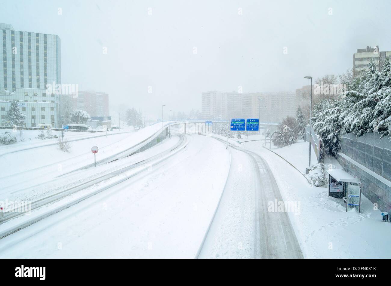 MADRID, SPAIN – JANUARY 9, 2021: "Ramon y Cajal" Hospital seen during ...