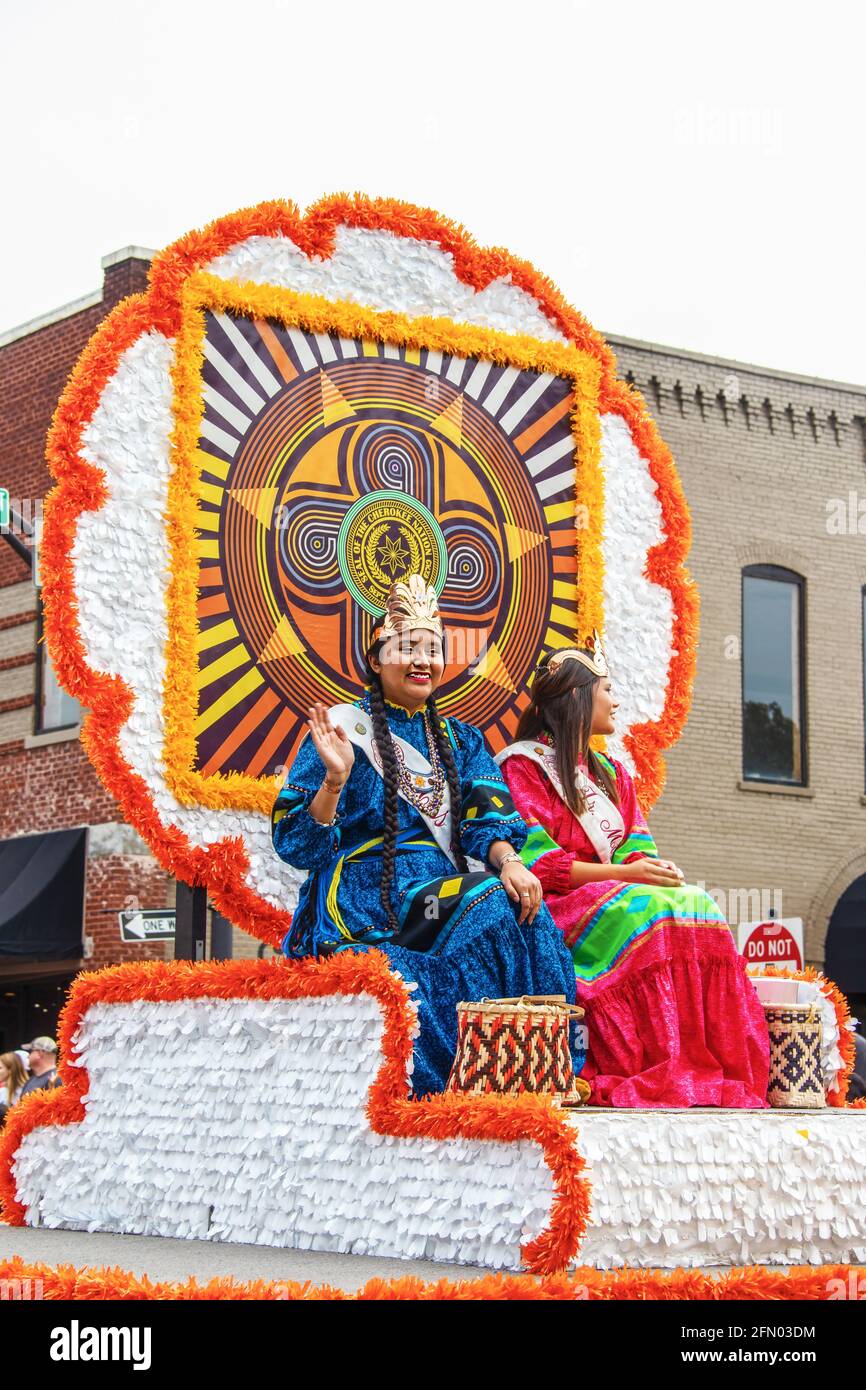 Tahlequah USA 8-31-2019 Native American Princesses in traditional ...