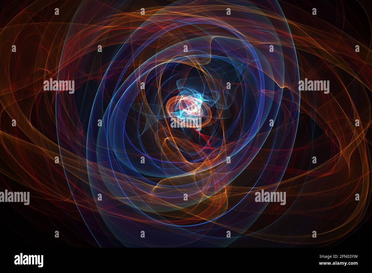 Exploding supernova , forminng of nebula. Black hole in the center of ...