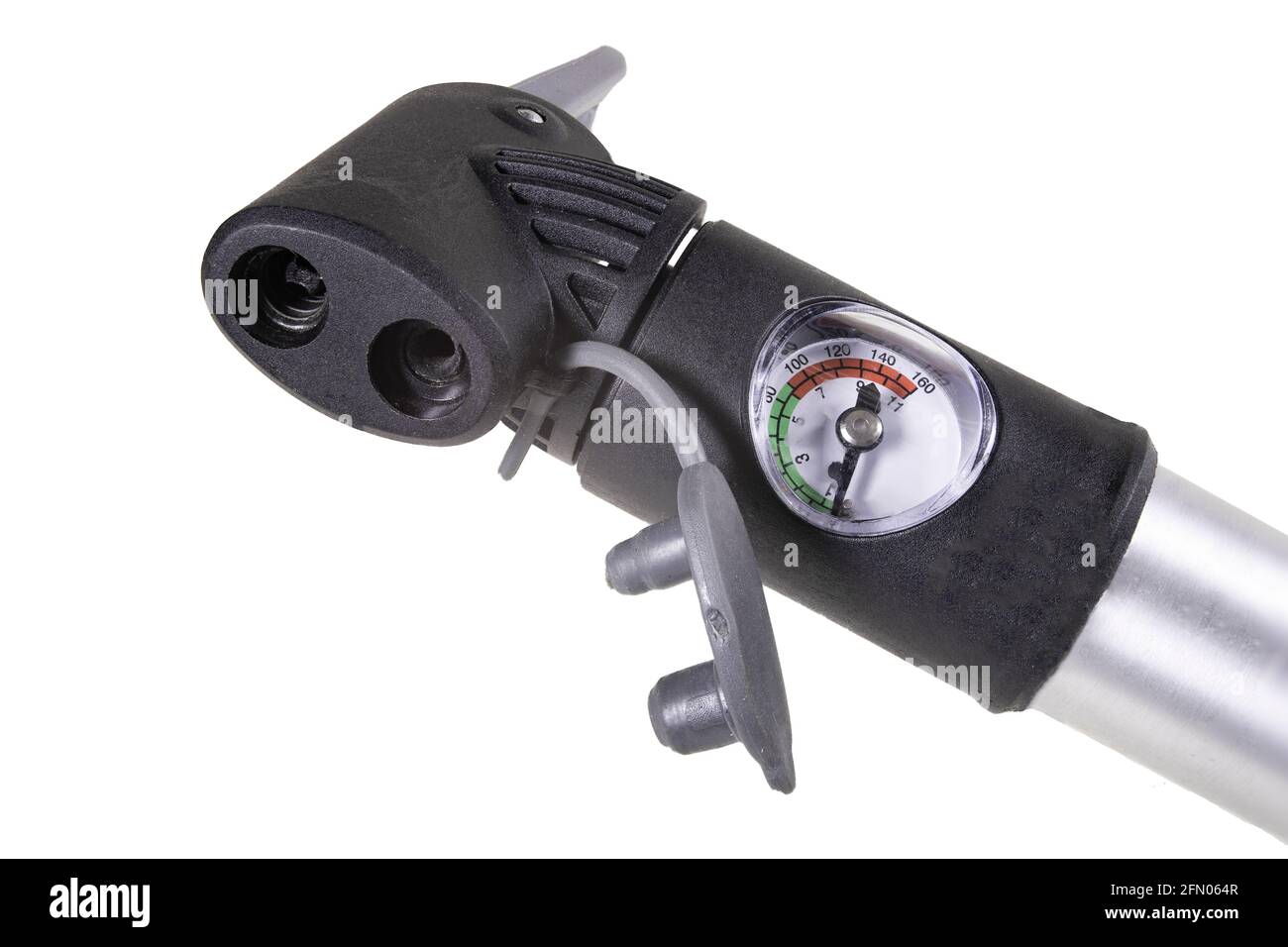 Pump for inflating air in bicycle tires, equipped with a pressure gauge ...