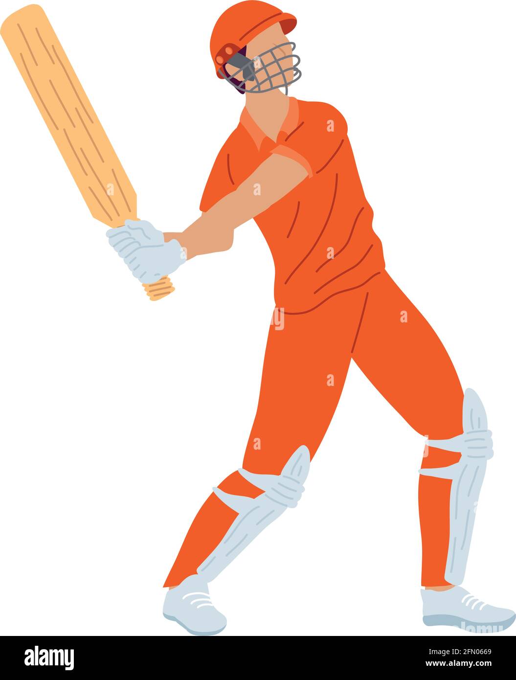 cricket player with red uniform Stock Vector Image & Art - Alamy
