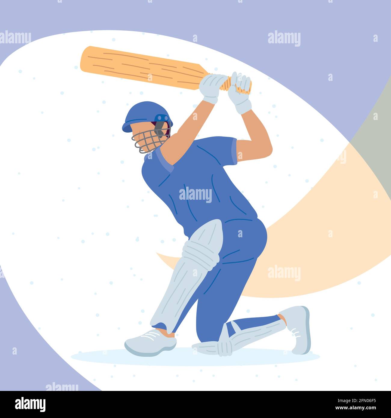 cricket player batting with uniform Stock Vector Image & Art - Alamy