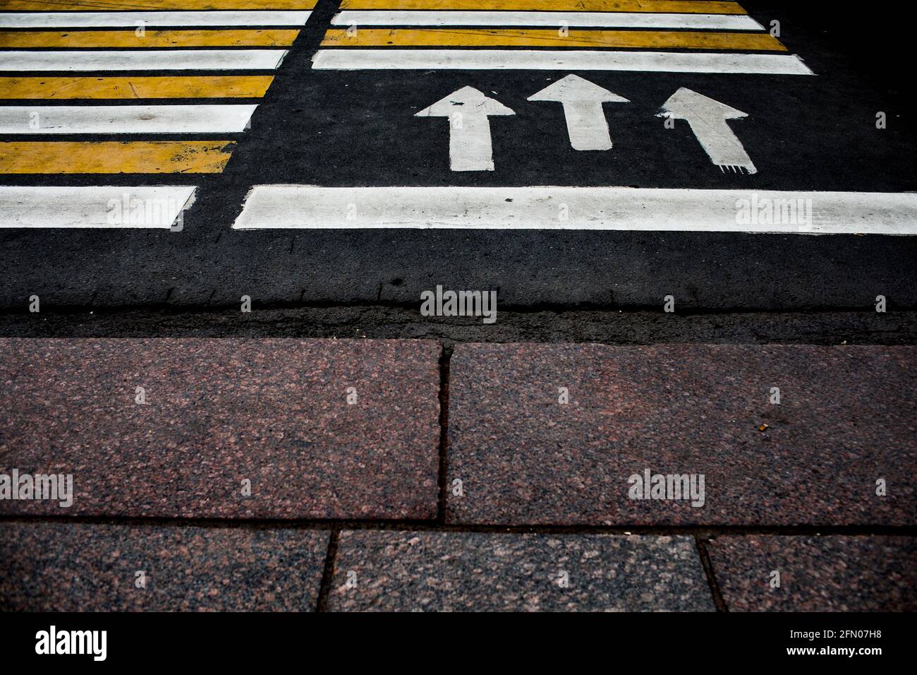 crosswalk on the road for safety when people walking cross the street ...