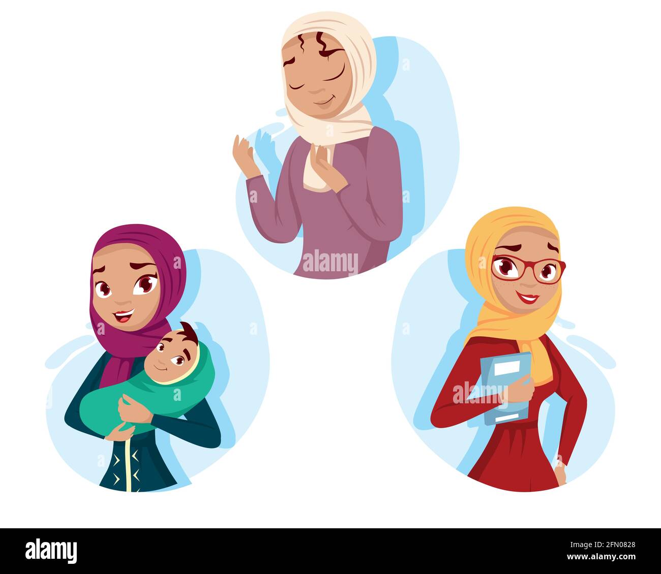 women muslim culture comic characters Stock Vector Image & Art - Alamy