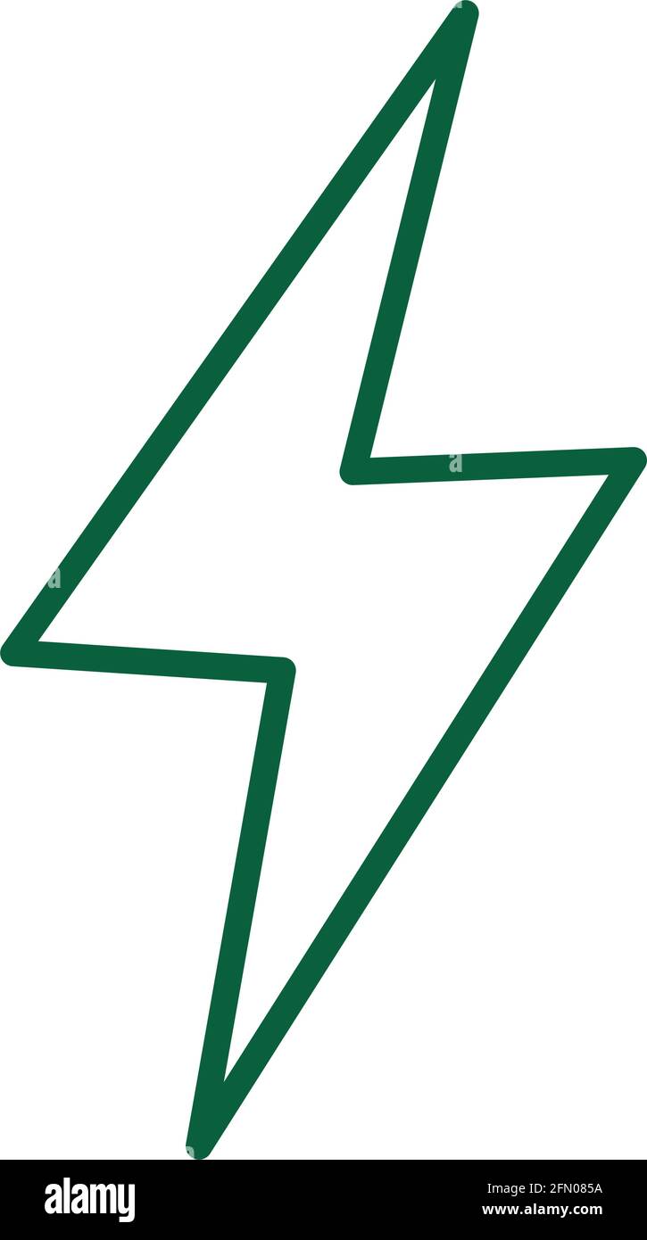 thunder icon on white background Stock Vector Image & Art - Alamy